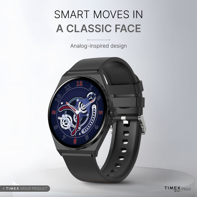TIMEX Smart Neo 1.43 inches (3.6cm) AMOLED Display with BT Calling Sma