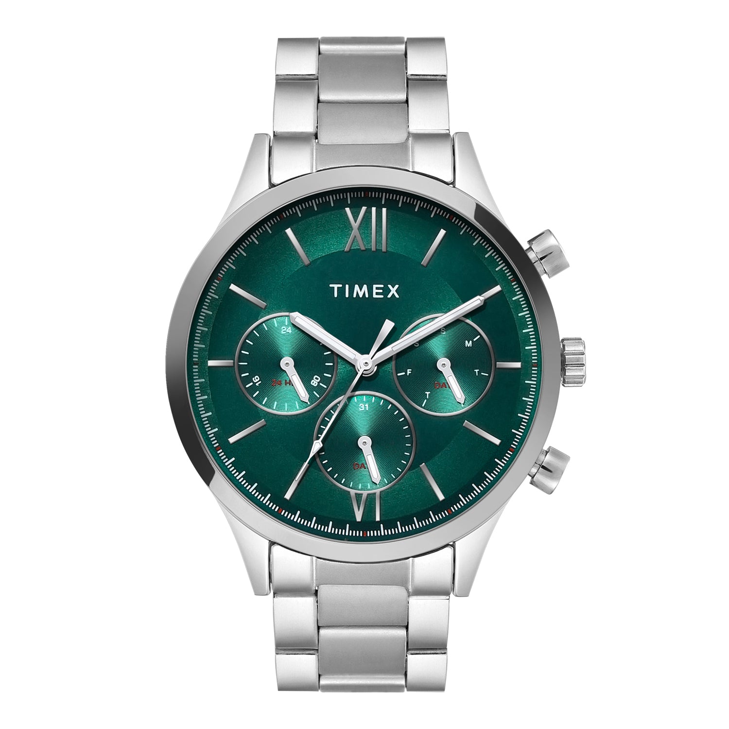 TIMEX Green Round Dial Analog Men's Watch - TW000T319