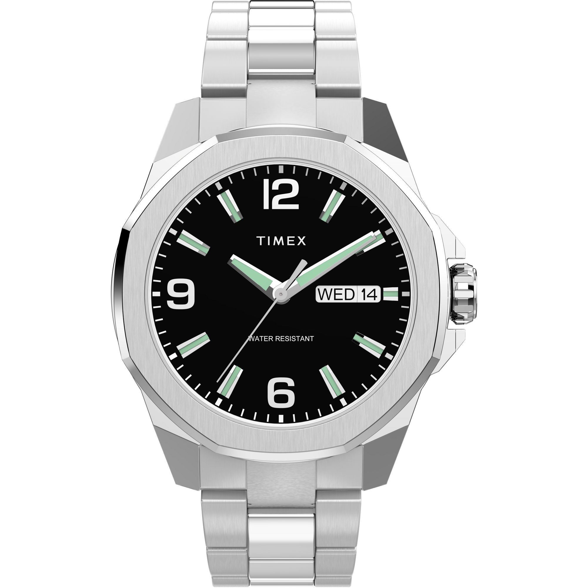 TIMEX Essex Analog Watch for man with Black Round Dial & Silver-Tone S