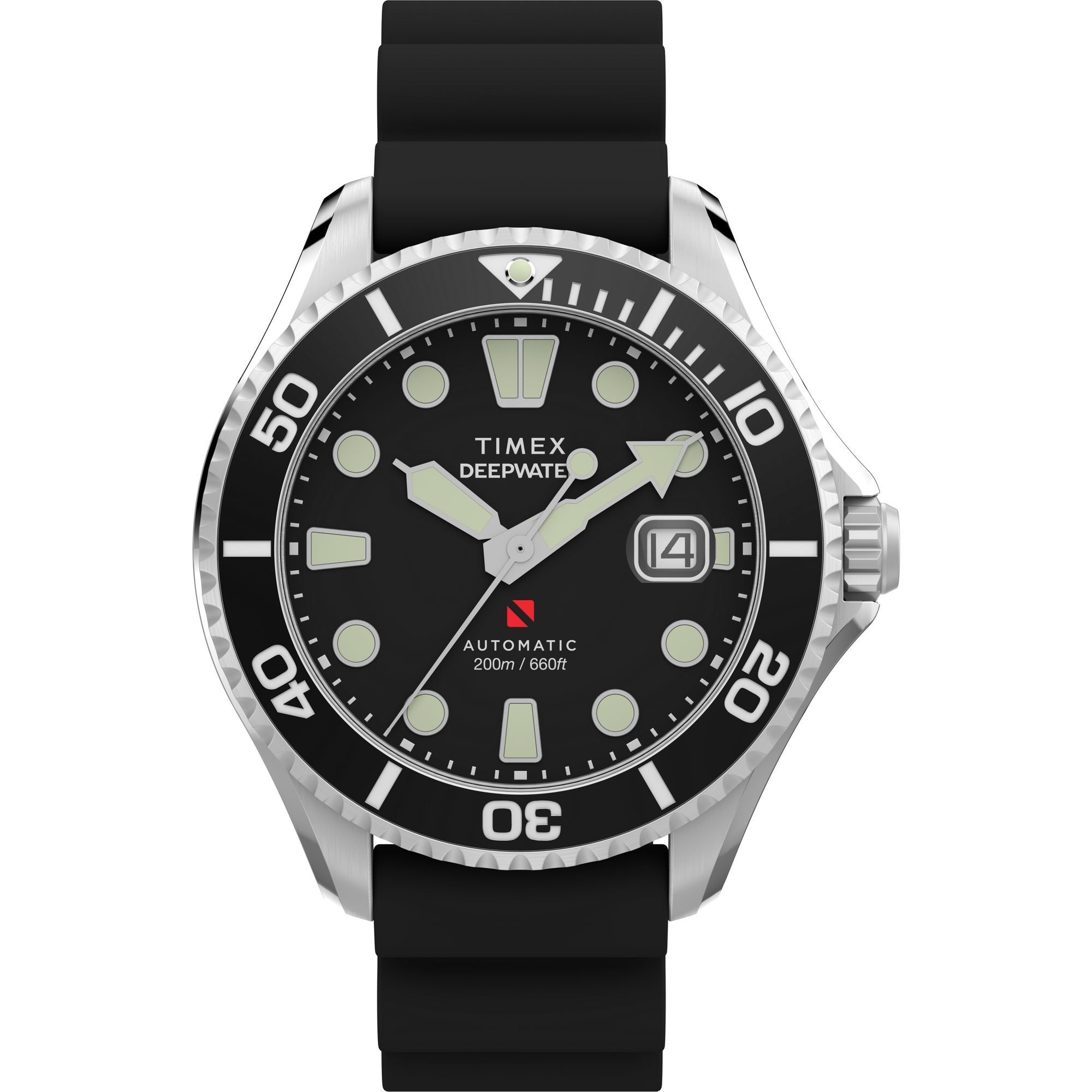 TIMEX Deep Water Meridian Black Round Dial Mechanical Automatic Men's