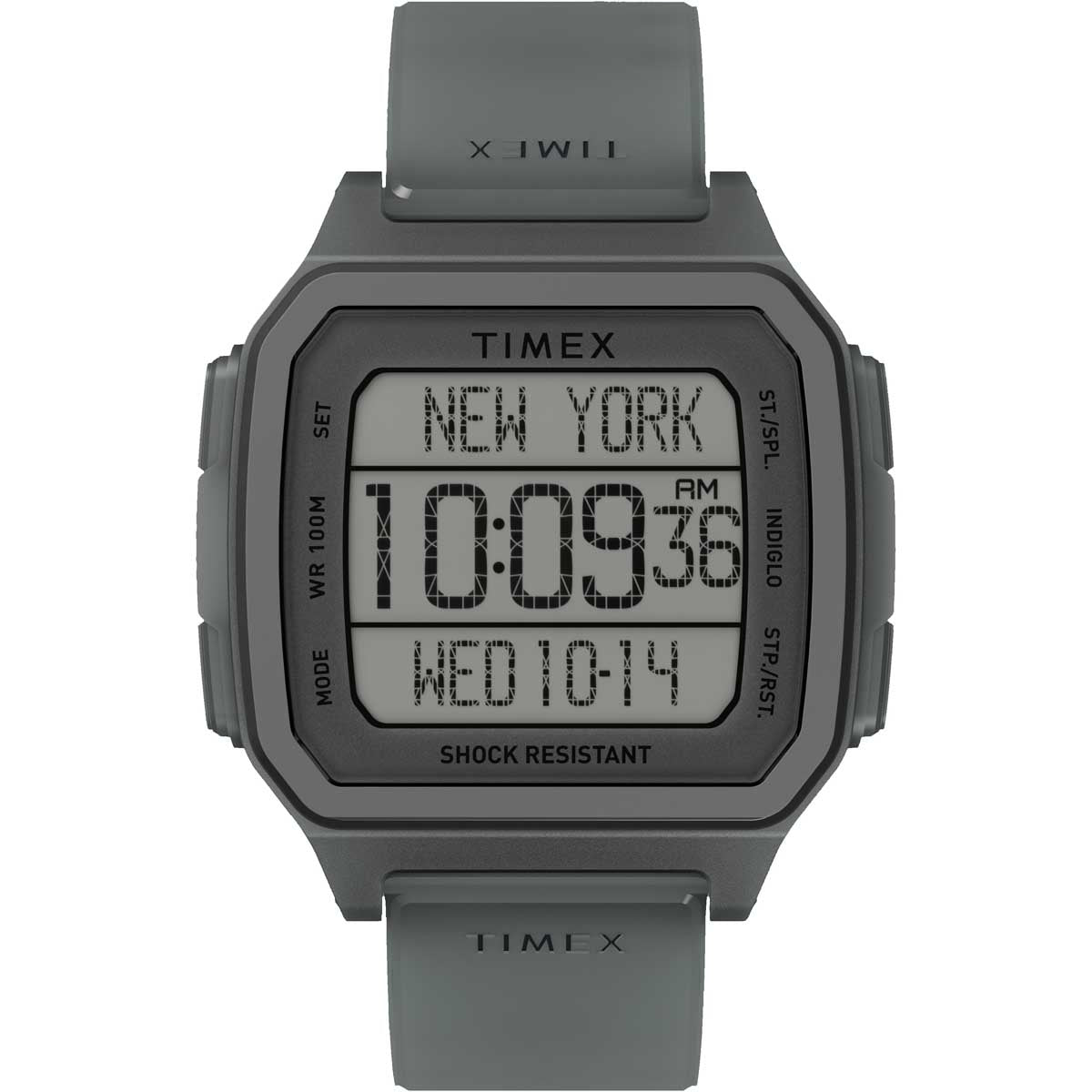 Timex Digital Men's Digital Translucent Dial Square Case Quick-Release